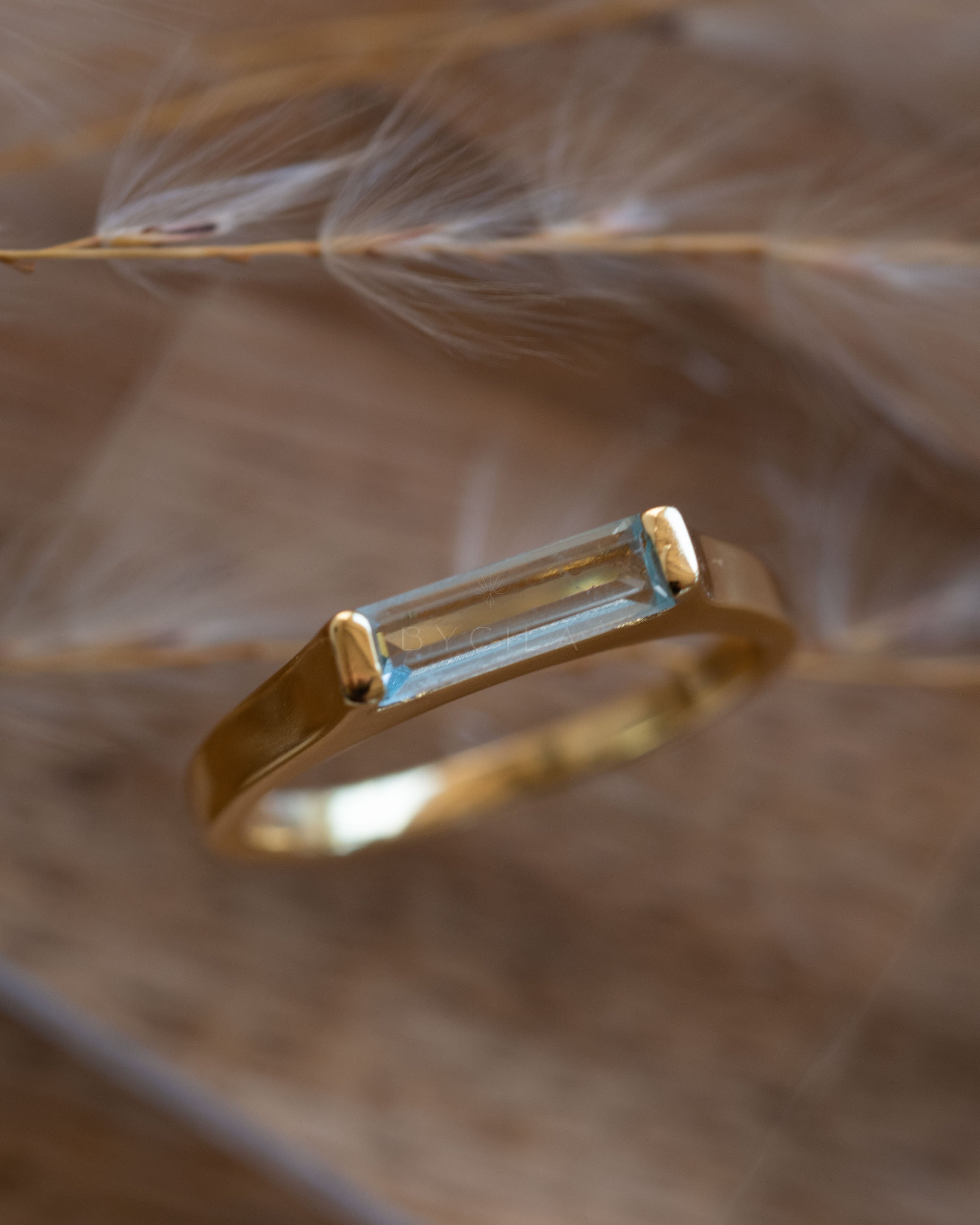 Manuela Ring * Blue Topaz * Gold Plated 18k * BJR279 – ByCila