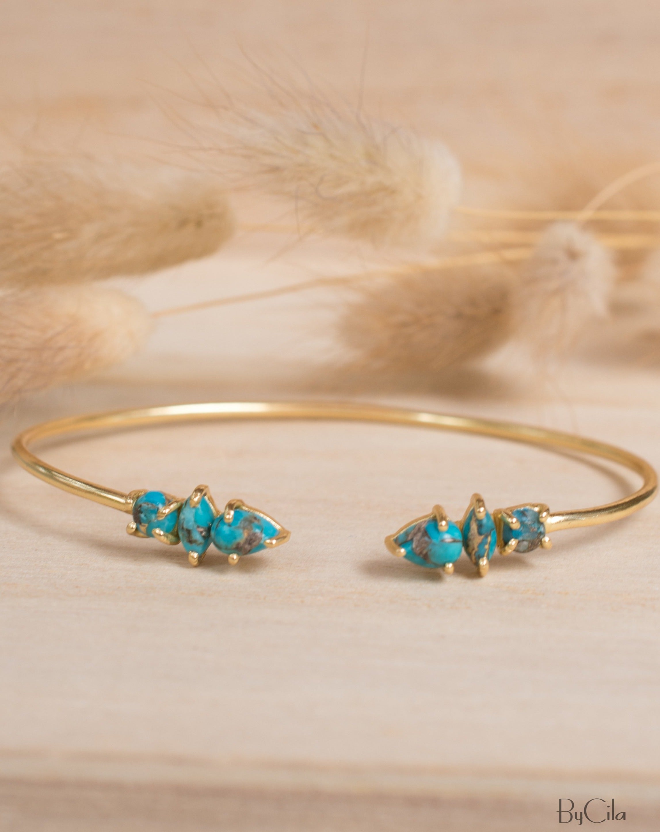 Yasmin Bracelet * Copper Turquoise * Gold Plated * BJB035 – ByCila