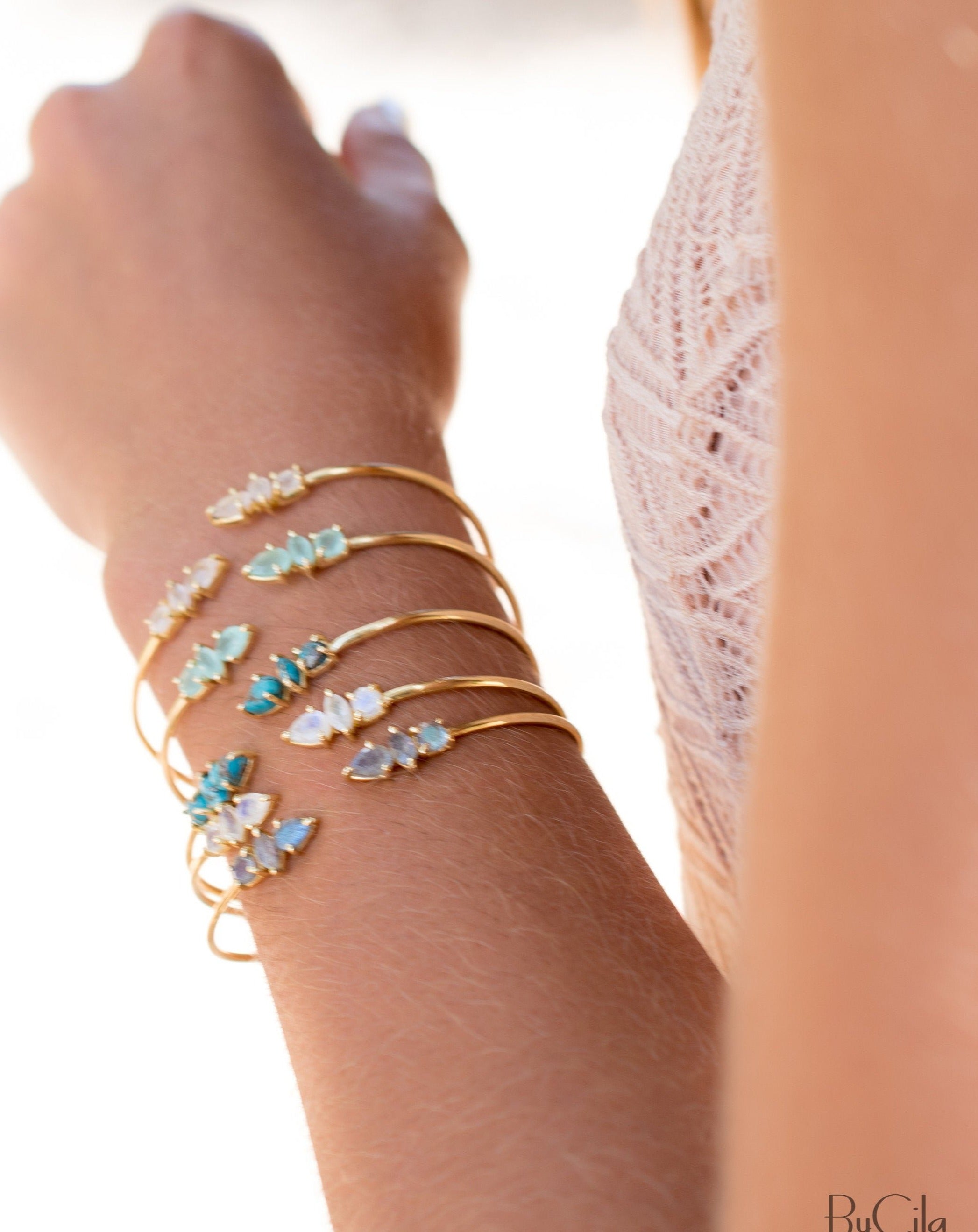 Yasmin Bracelet * Labradorite * Gold Plated * BJB033 – ByCila