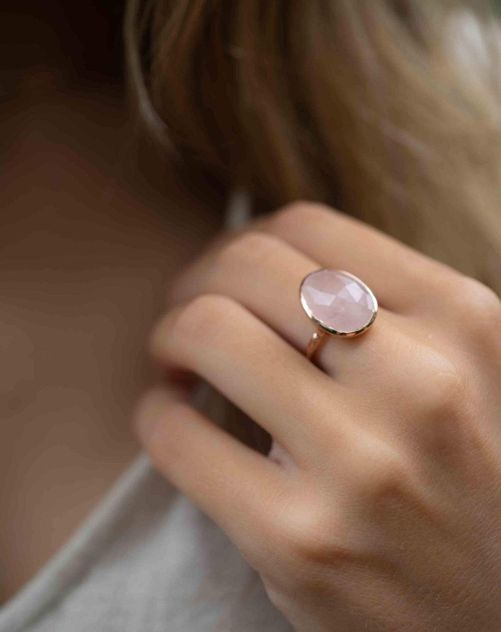 Barbara Ring * Rose Quartz * 18k Gold Plated * BJR247 – ByCila